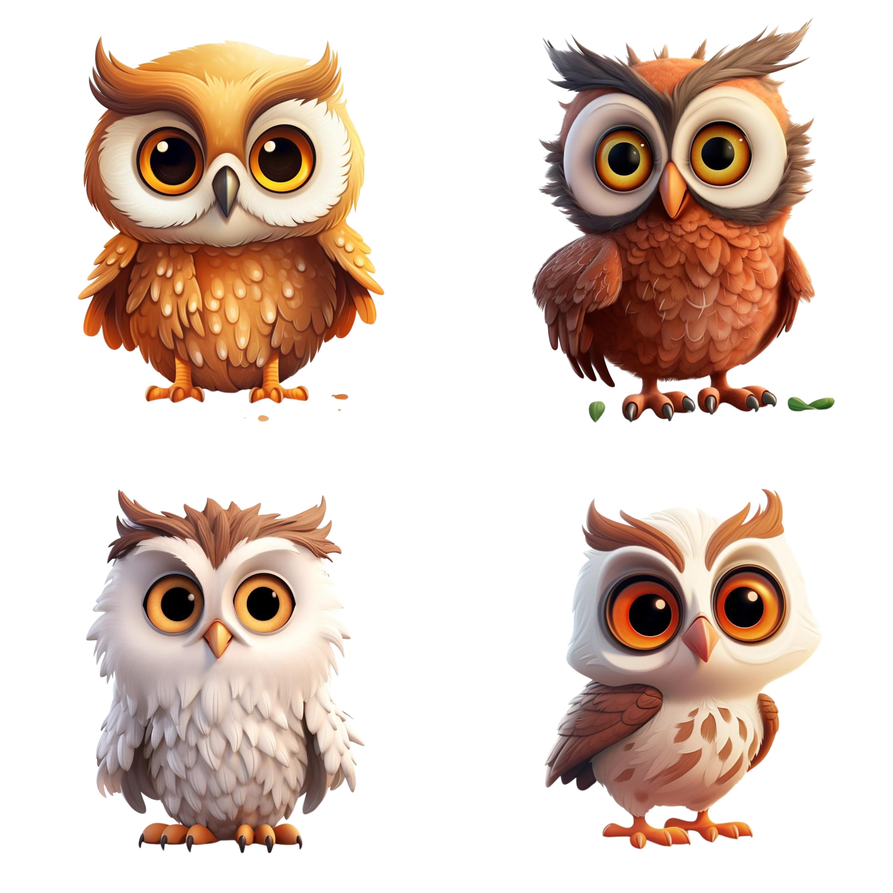 Cute Owl Clipart Digital Download Clip Art 20 PNG & SVG Transparent ...