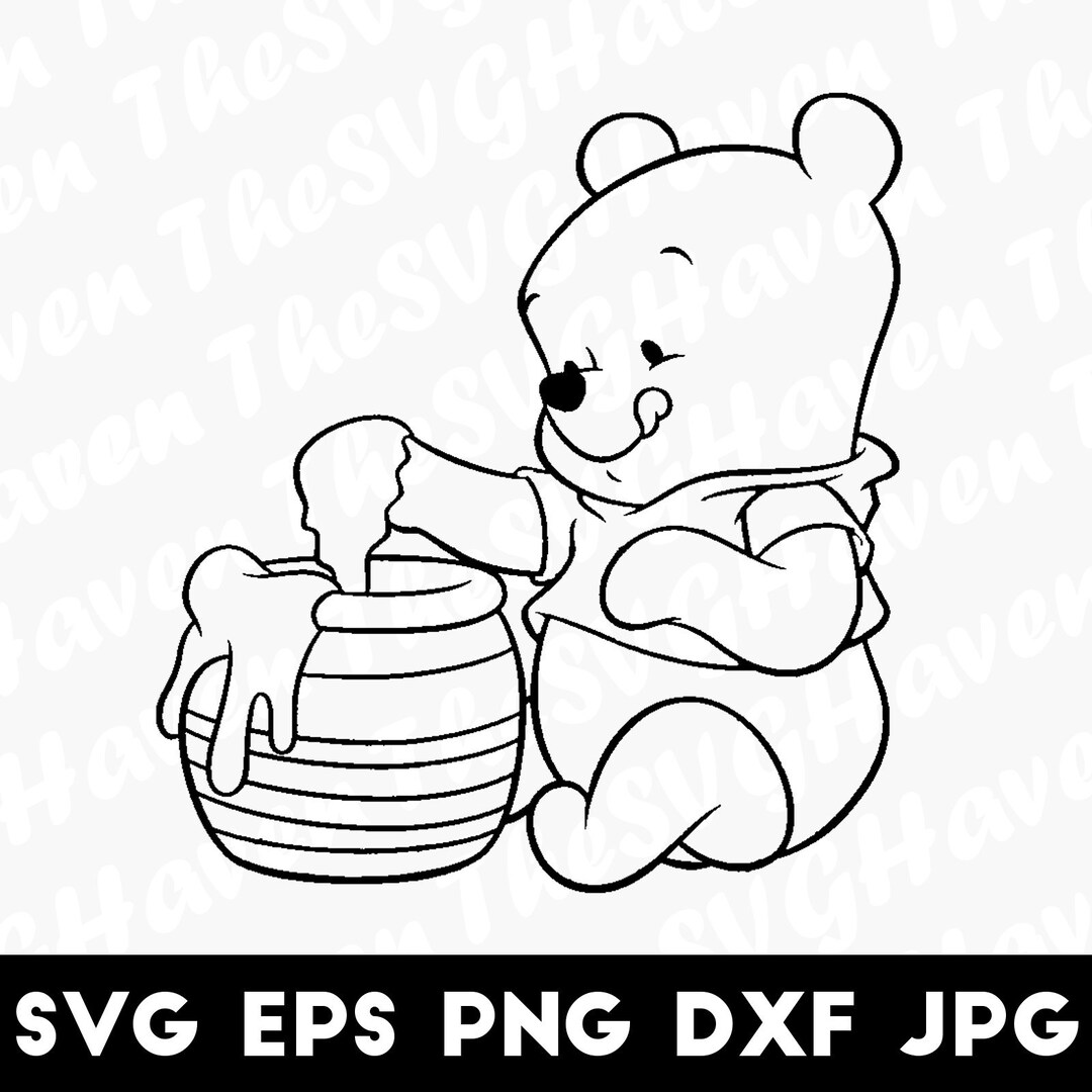 Little Winnie the Pooh SVG, Little Winnie the Pooh Design, Svg File for ...