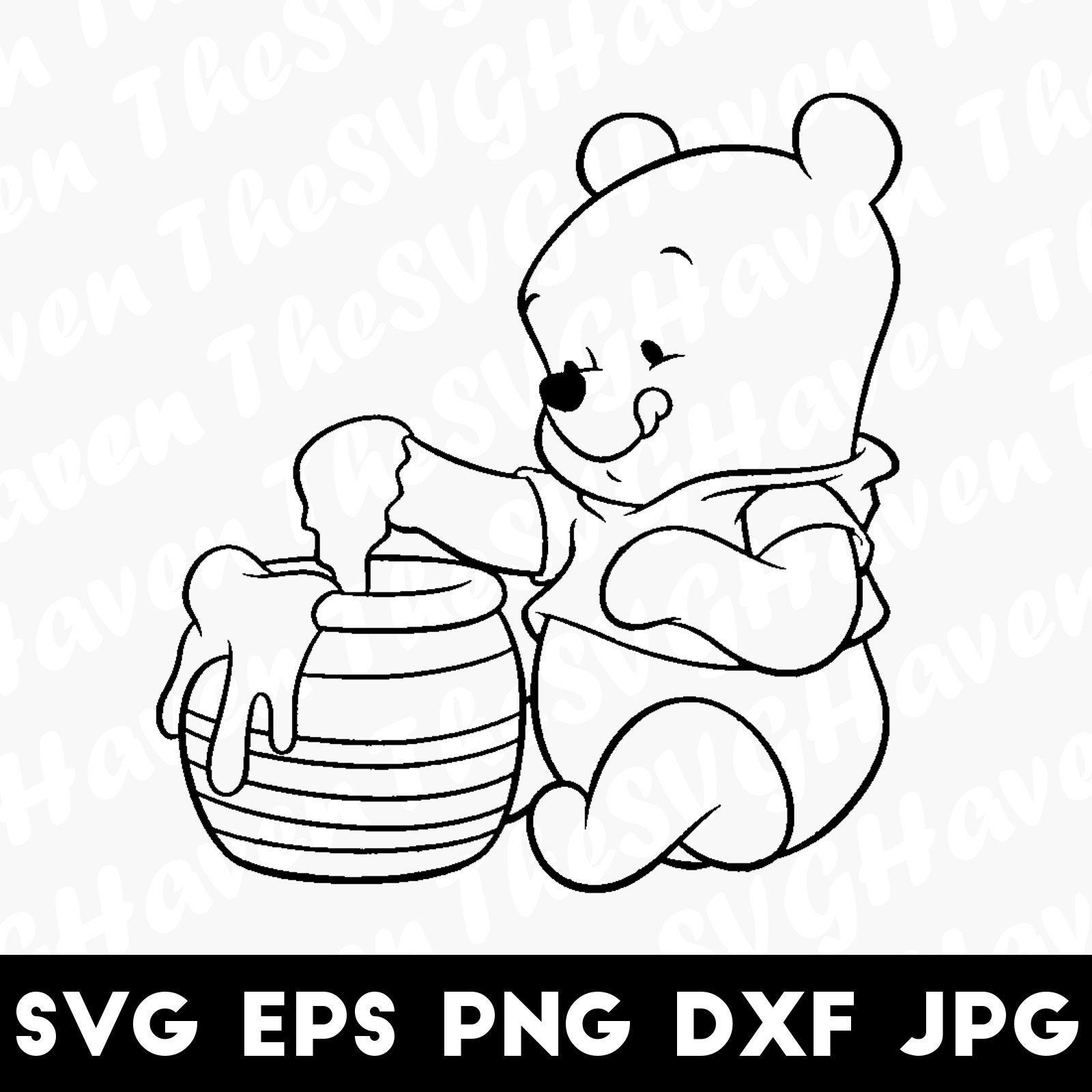 Little Winnie the Pooh SVG, Little Winnie the Pooh Design, Svg File for ...