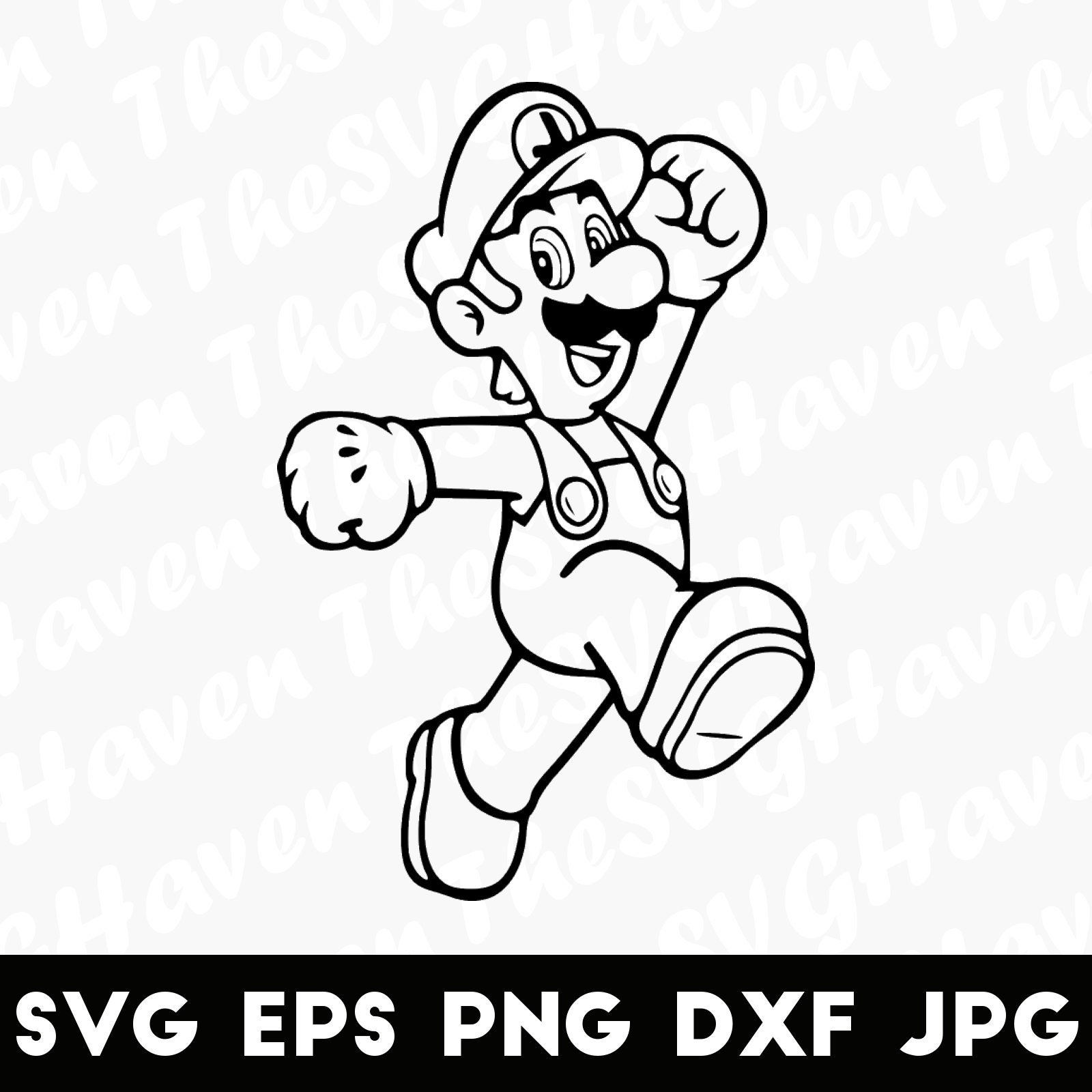 Luigi Svg Luigi Design Svg File For Cricut And Silhouette Svg Eps Png Dxf Etsy