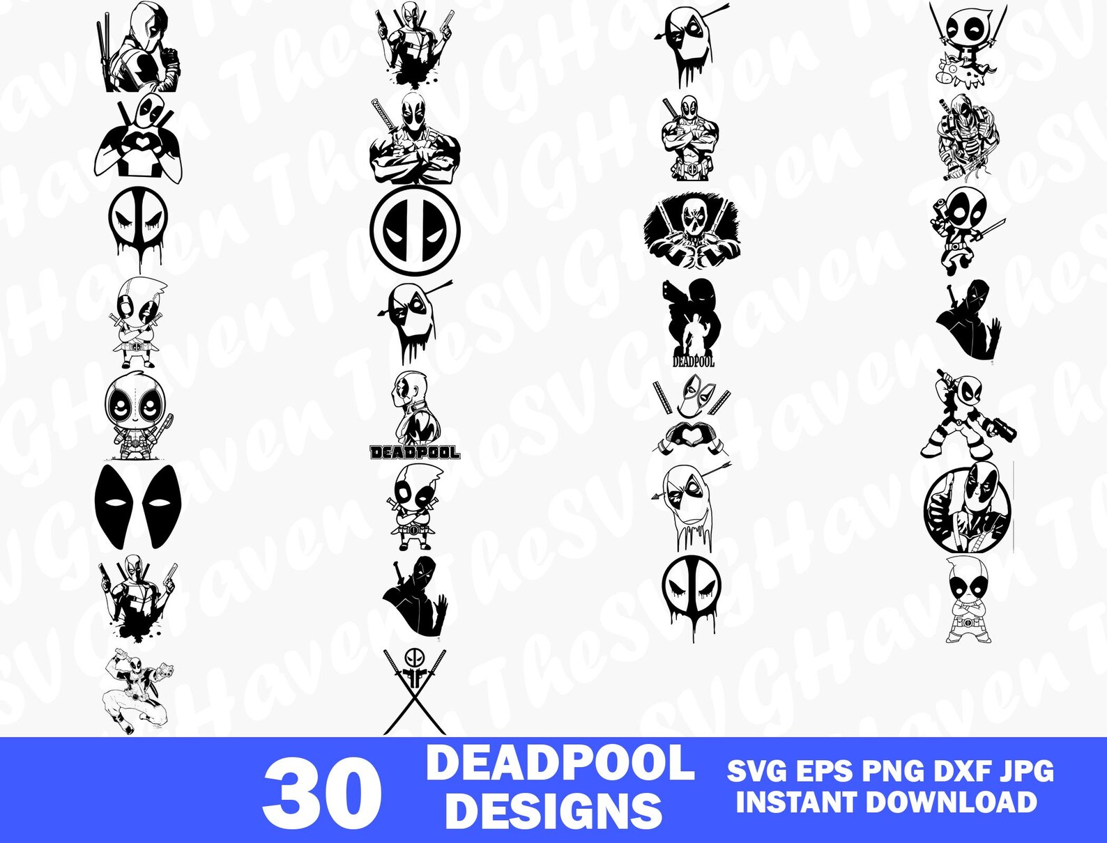 30 Deadpool Designs, Deadpool Svgs, Deadpool Design,svg File for Cricut ...
