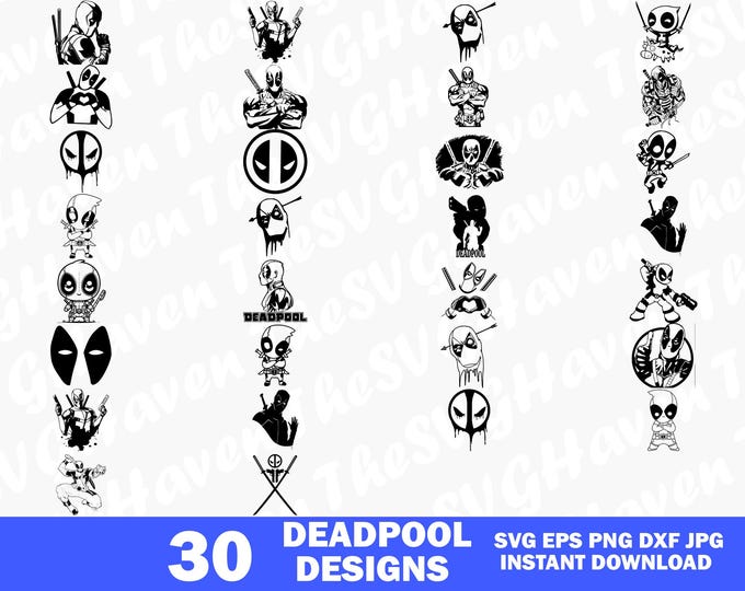 30 Deadpool Designs, Deadpool Svgs, Deadpool Design,svg File for Cricut ...