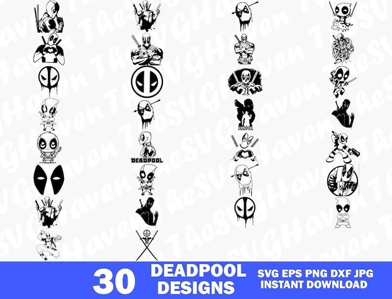 30 Deadpool Designs, Deadpool Svgs, Deadpool Design,svg File for Cricut ...