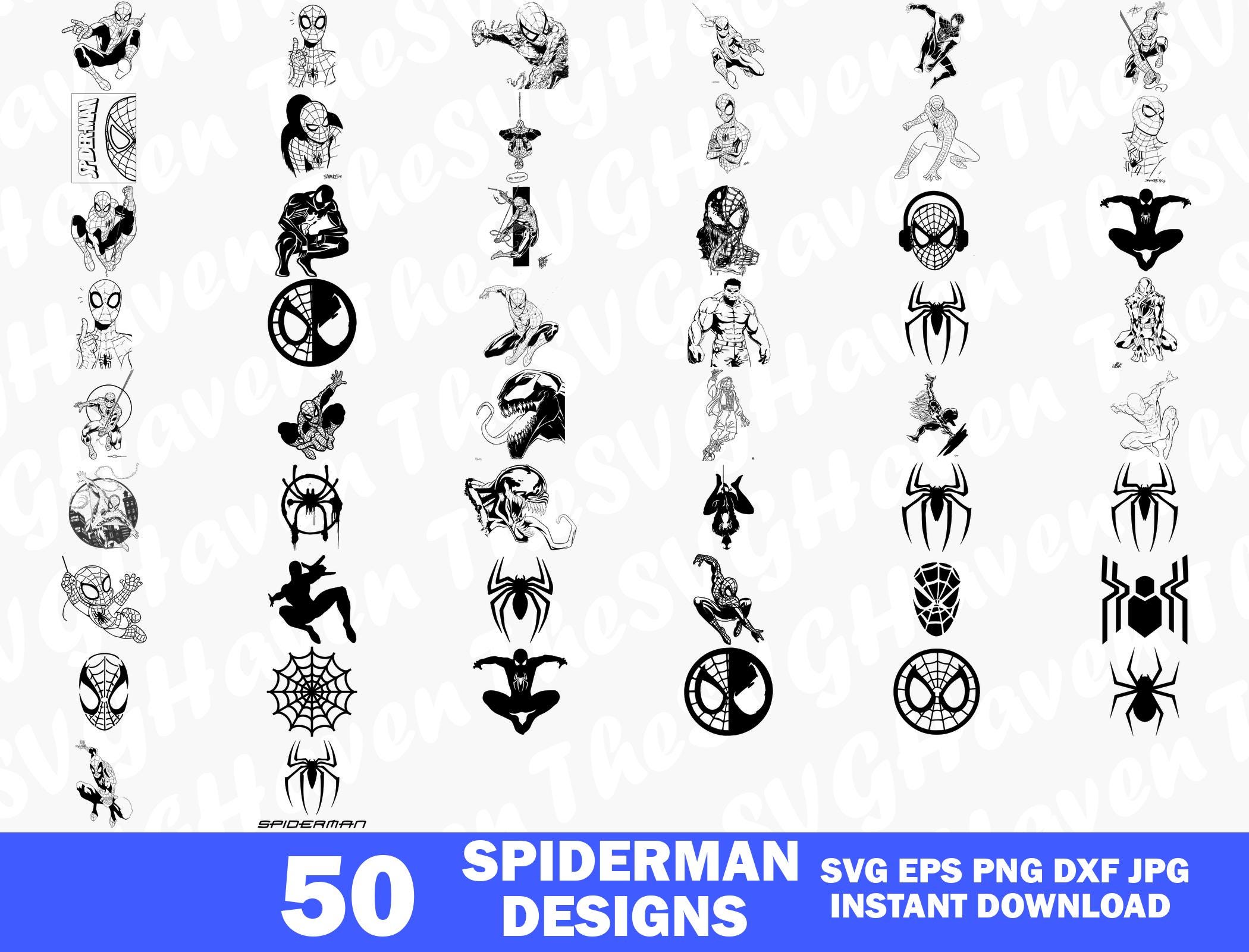 50 Spider Designs, Spider SVG, Spider Design,svg File for Cricut and ...