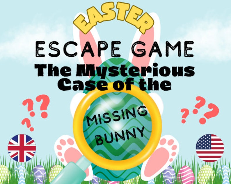 EASTER Escape Game Kit Kids Adults Family Teenagers Printable Games Easter Bunny Escape Room ...