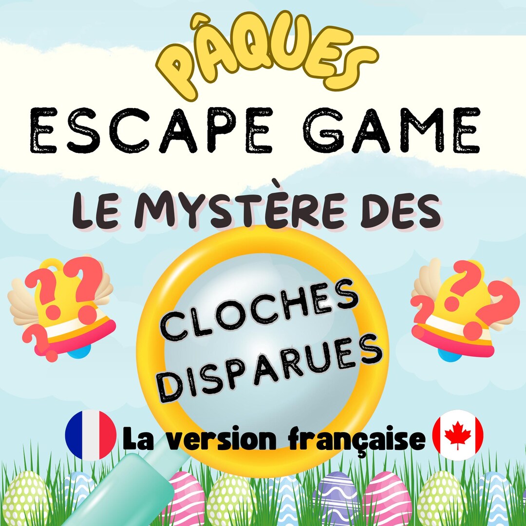 EASTER Escape Game in French | Kids Adults Family Printable Games ...