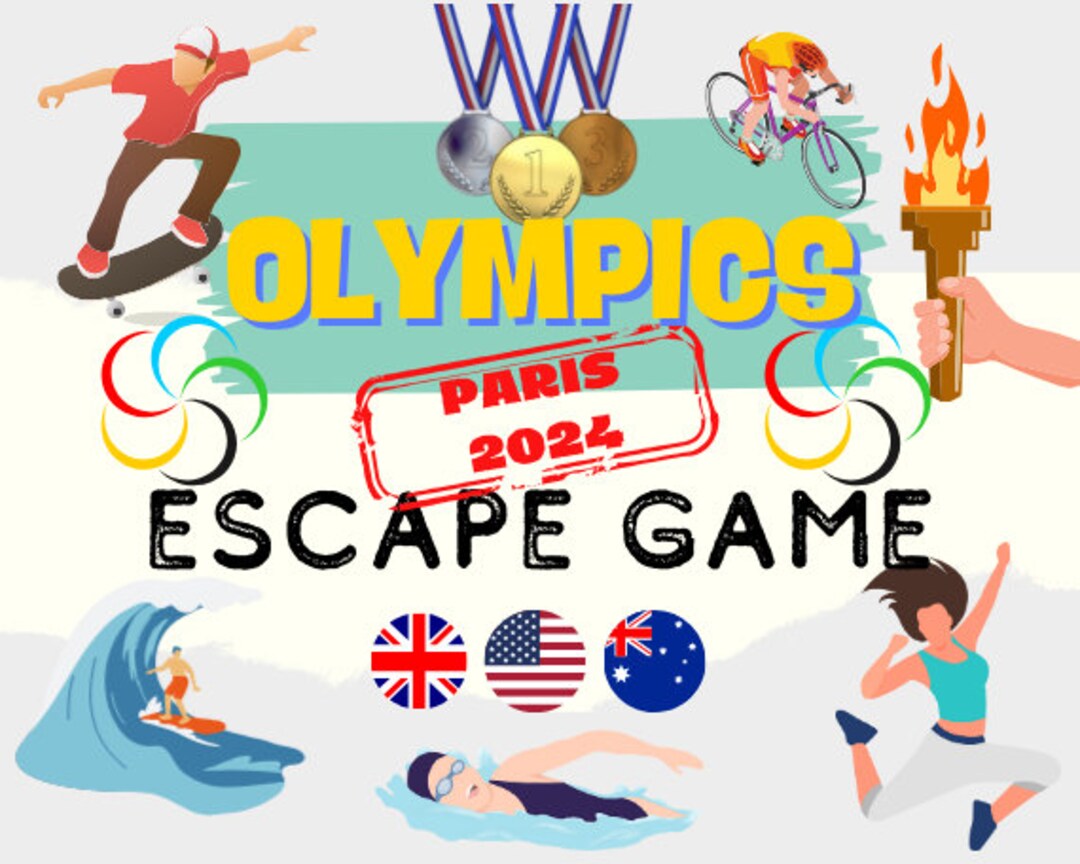 Paris France Olympic Games 2024 Escape Room for Kids, Teens, Tweens and ...