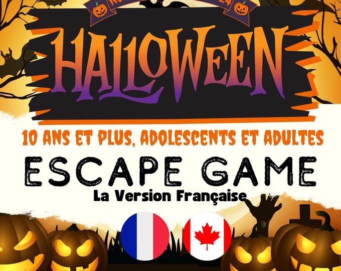 Halloween Escape Room (printable) Kit (includes Party Decorations ...