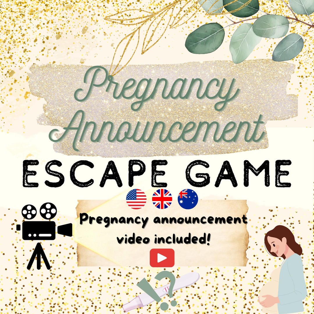 Pregnancy Reveal Games | Pregnancy Announcement Escape Game | Pregnancy ...