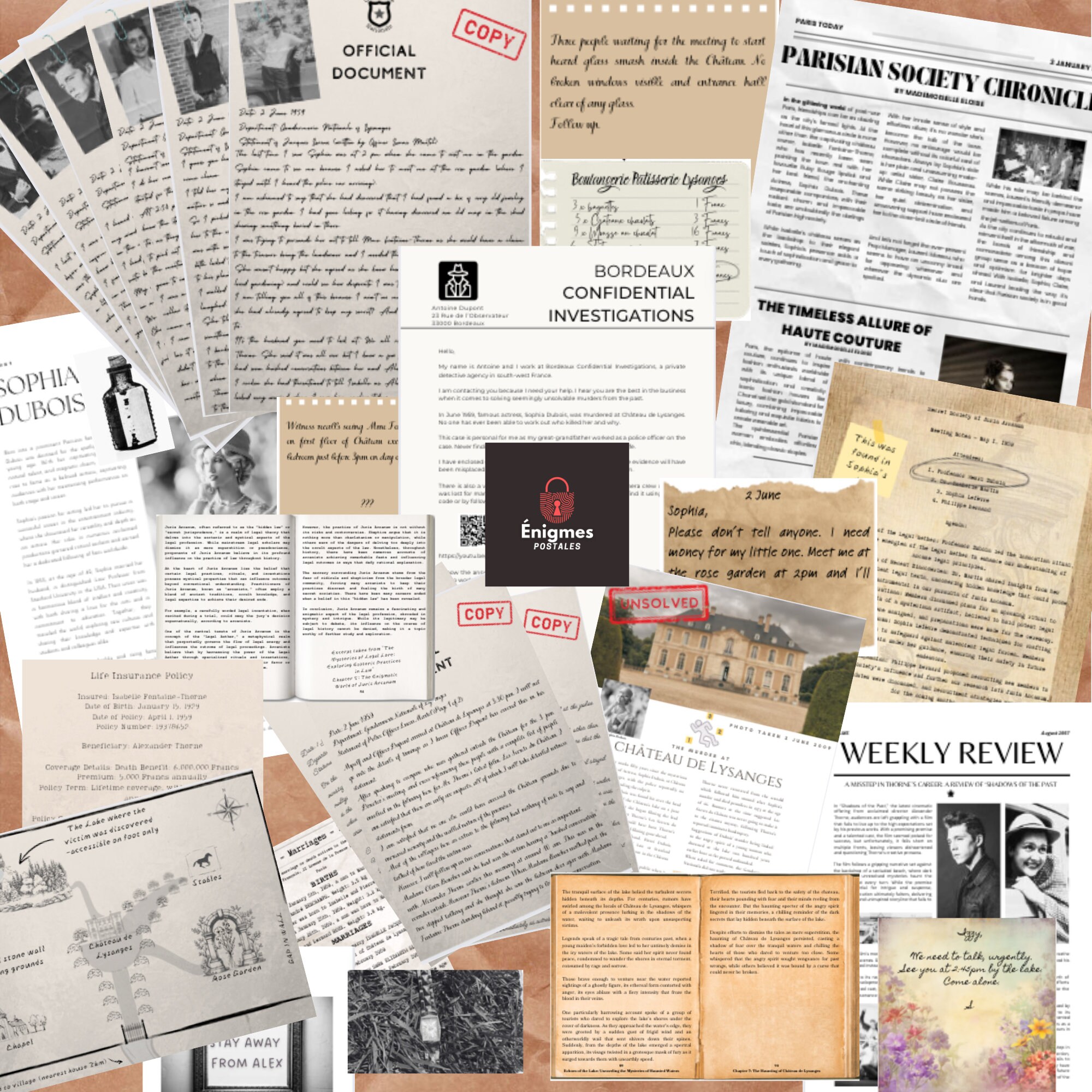 Immersive Unsolved Detective Case File Murder Mystery Crime Games for ...