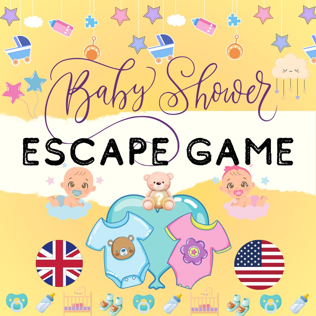 Baby Shower Escape Room Party Kit | DIY Printable Games | PDF Print at ...