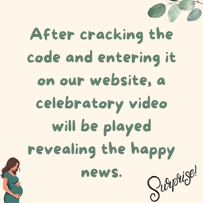 Pregnancy Reveal Games | Pregnancy Announcement Escape Game | Pregnancy ...