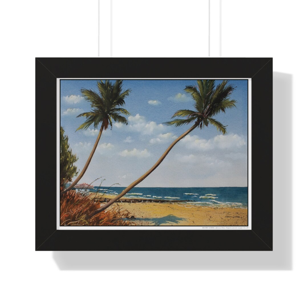 Poster Palm Trees Beach Theme Henry Lohse - Etsy