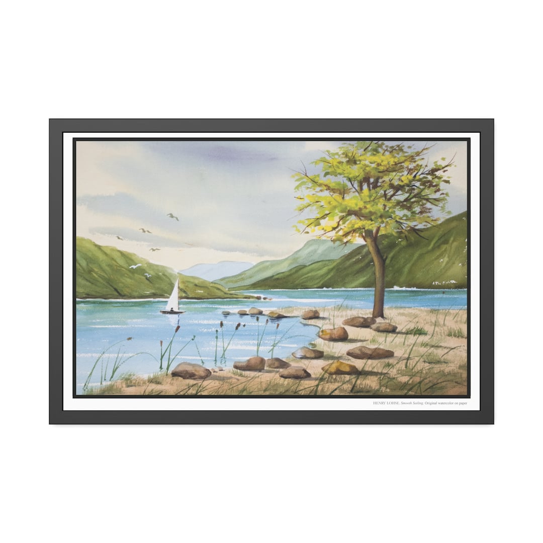 Sailboat Large Framed Paper Poster Sailing Henry Lohse Home Decor ...