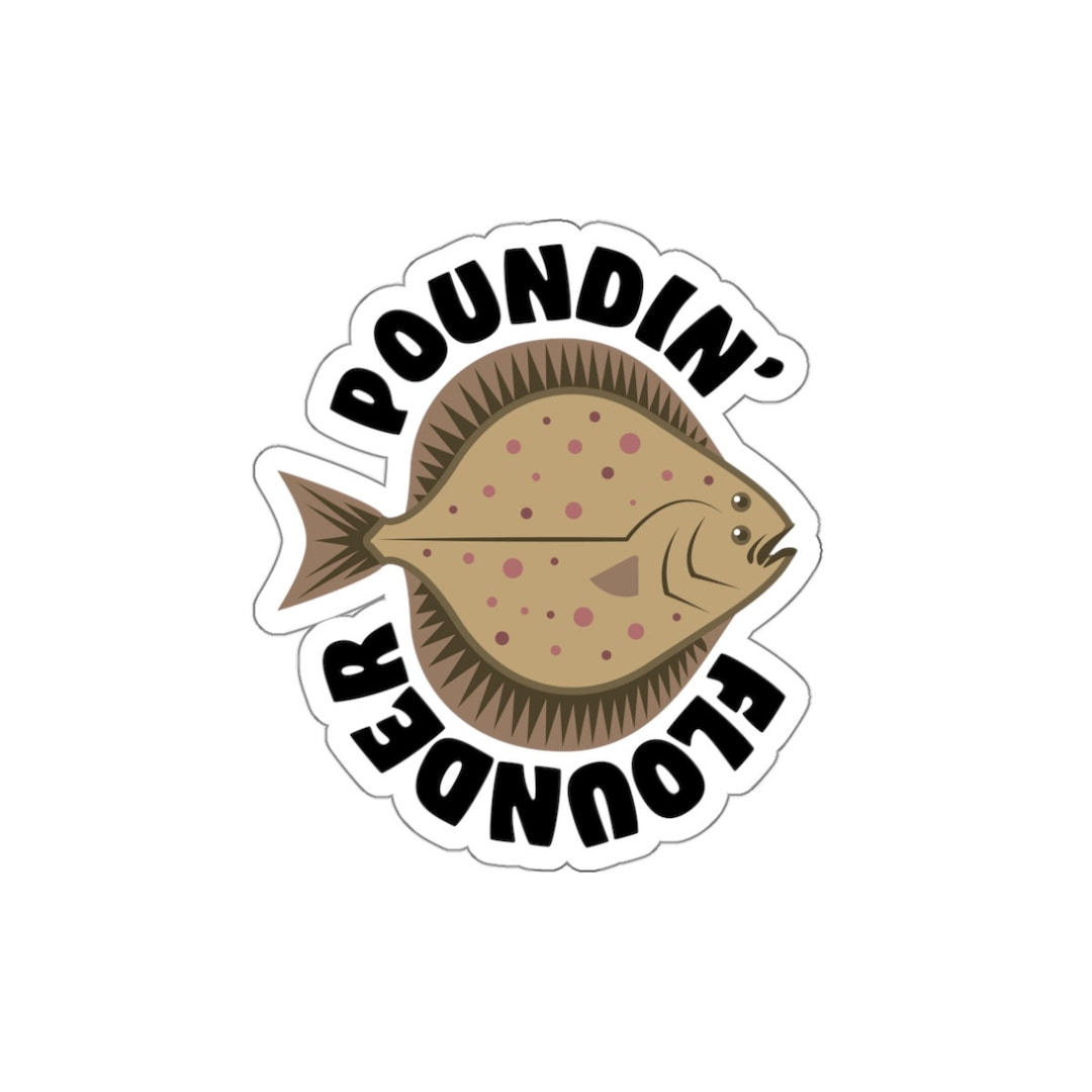 Flounder Fish Fishing Stickers Die-cut - Etsy