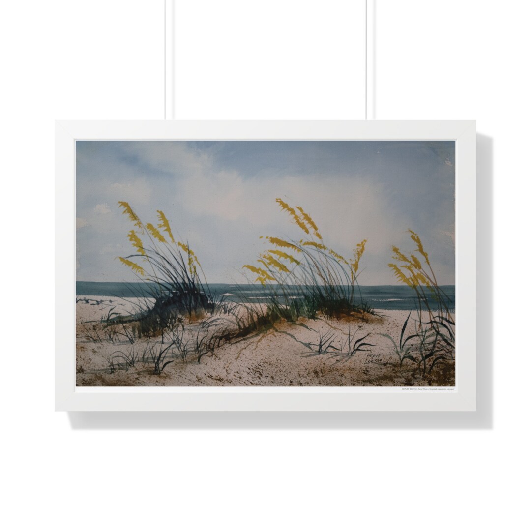 Sand Dunes Beach Framed Horizontal Poster Tropical Beach Paintings - Etsy