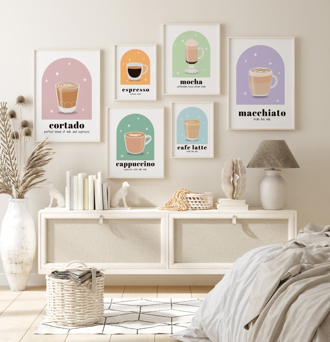 Coffee Bar Art, Set of 9,coffee Shop Print Set ,coffee Gallery Wall ...