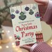 Retro Christmas Party Invitation Editable Printable Holiday Ornaments ...