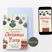 Retro Christmas Party Invitation Editable Printable Holiday Ornaments ...