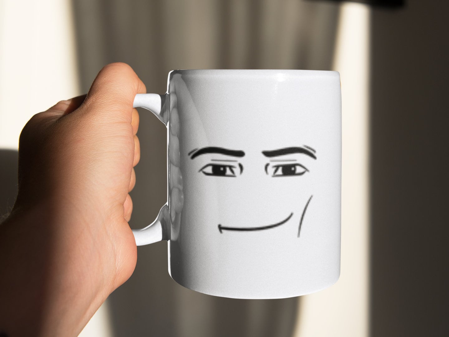 Roblox Man Face Meme Mug White Handmade Mug Unique Holiday T Etsy