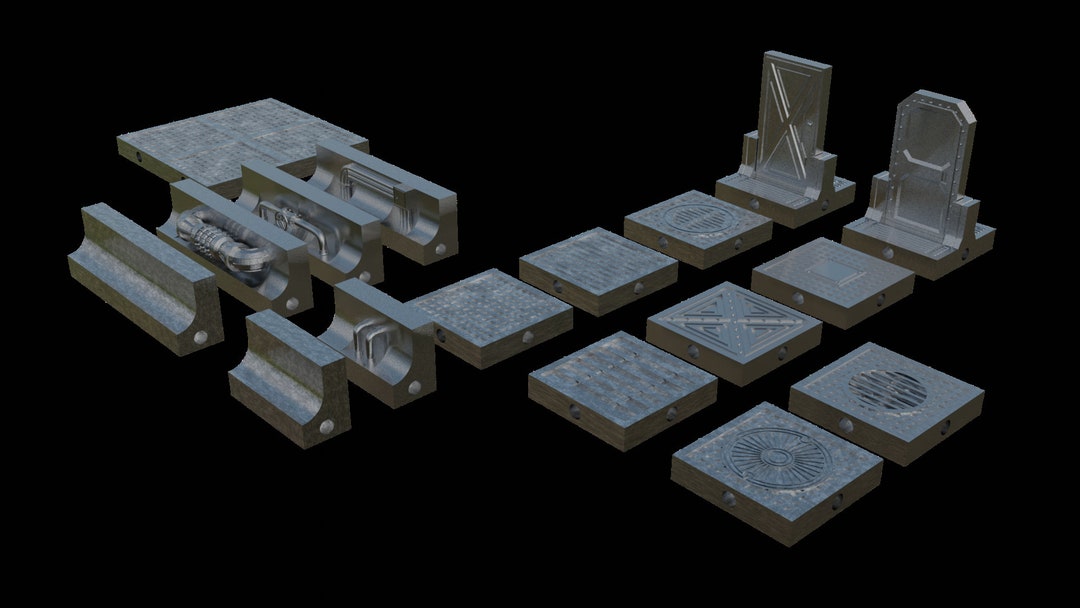 Tabletop RGB Terrain Space 3D Print STL Files 28 Mm 32 Mm - Etsy
