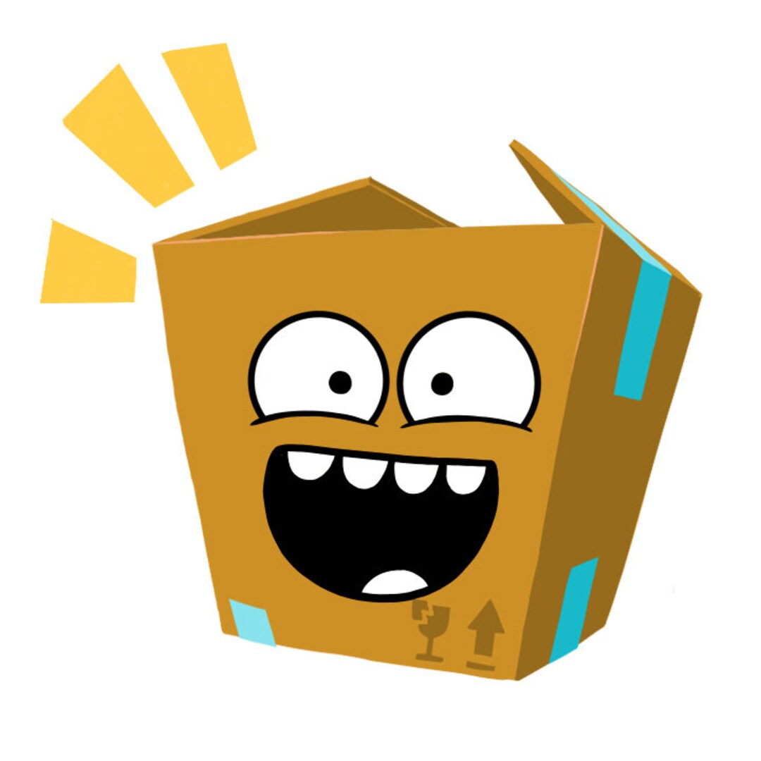 Hand Drawn Moving Box, Funny Box, Animated, Unique Emotes, Cartoon, 2D ...