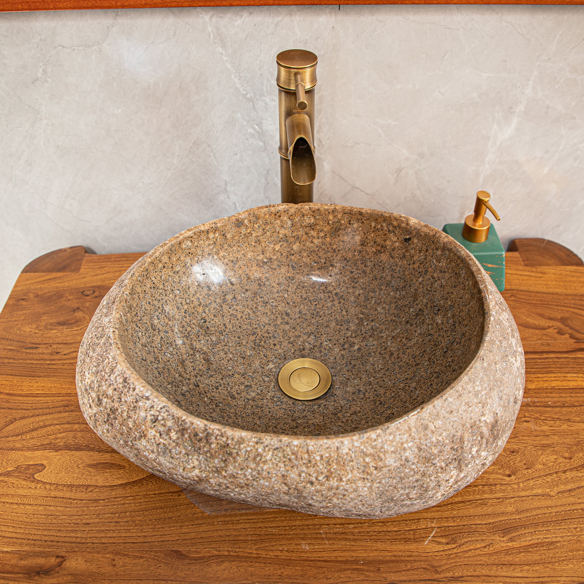 River Stone Vessel Sinks, Pointy Model18-20in Medium-sizedstone Sinks ...
