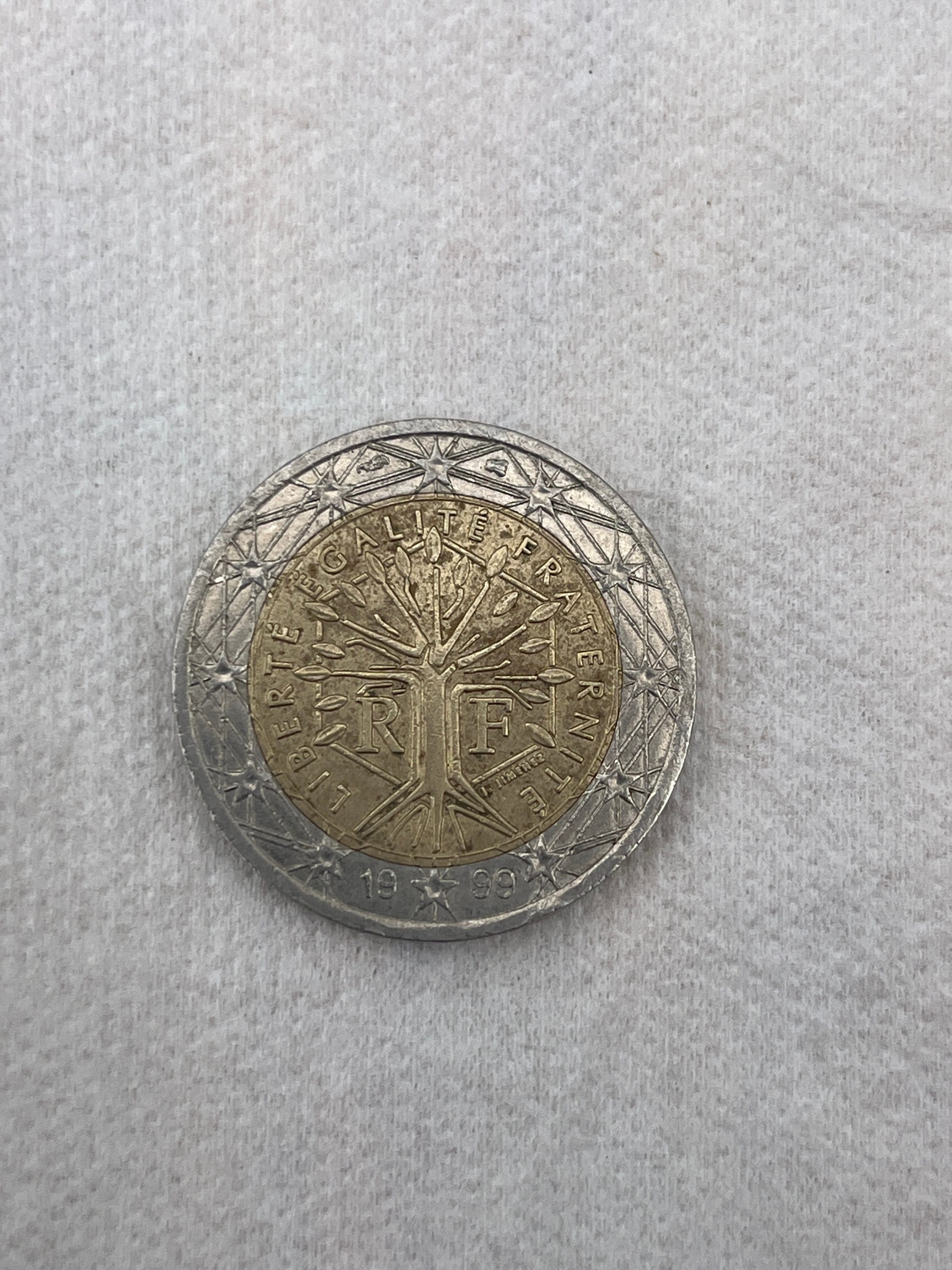 Two Euro Coin the Tree of Life France - Etsy