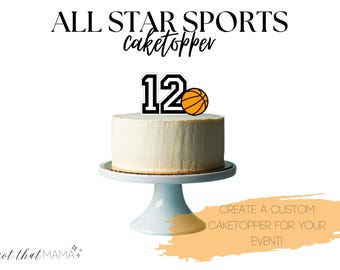 Sports Cake Topper: Customizable Birthday Party Decor (PNG, PDF ...