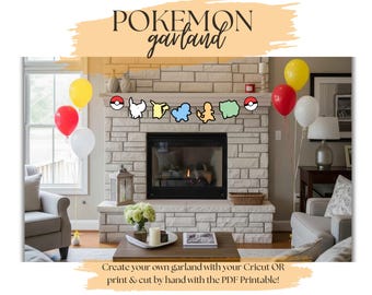 Pikachu & Friends Pokemon Silhouette Banner for Kids Birthday Party ...