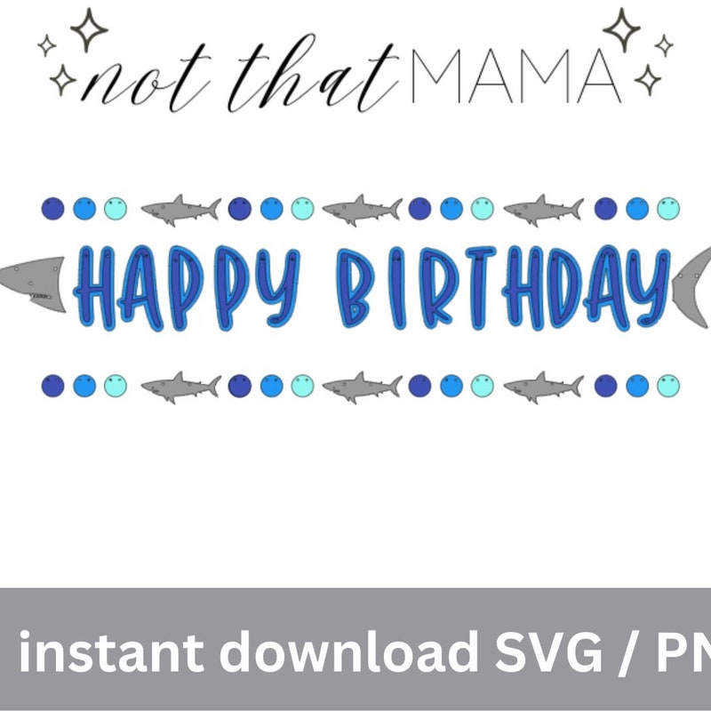Shark Birthday Banner - Etsy