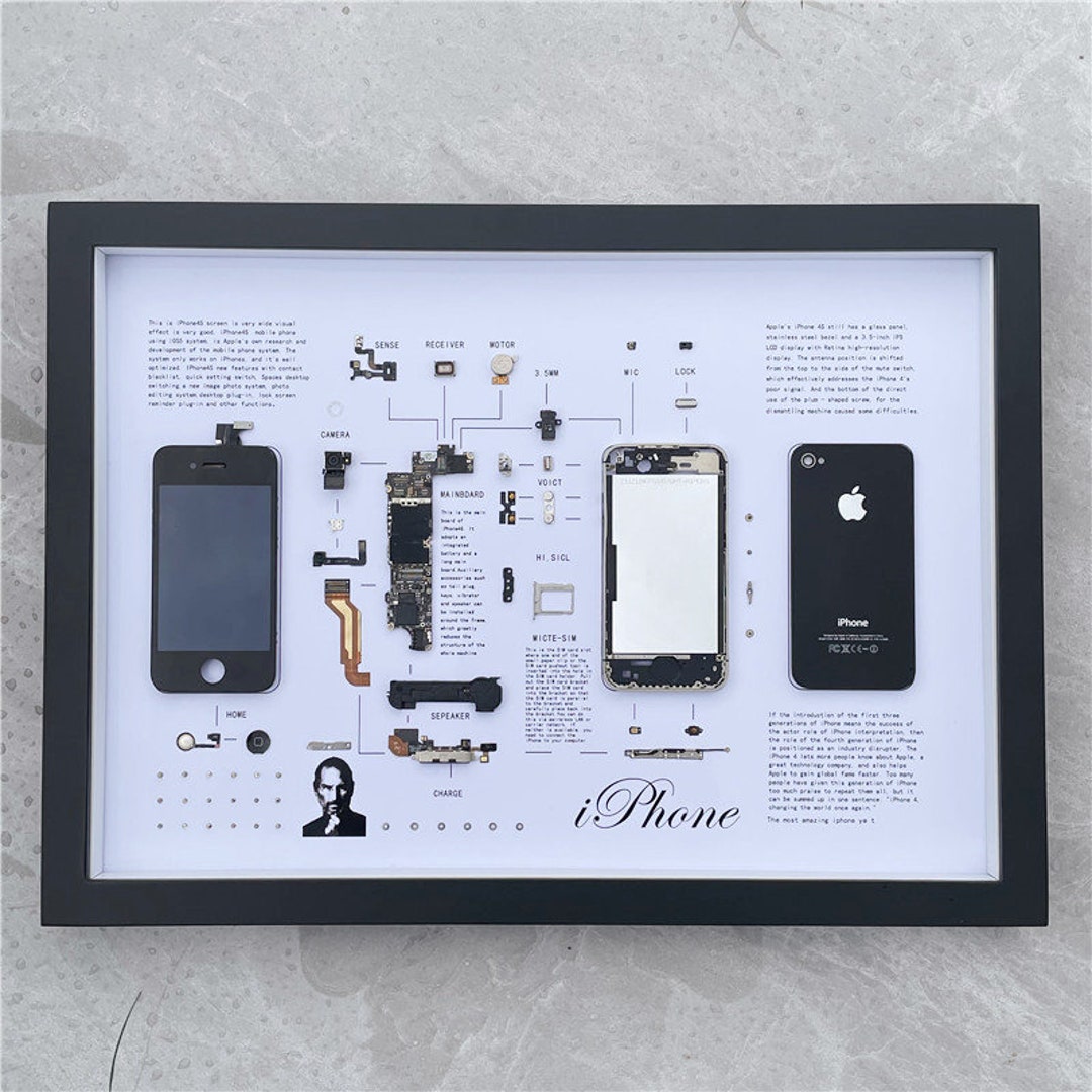 IPhone Framed Wall Art Apple Shadow Box Disassembled iPhone - Etsy