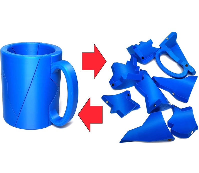 Reusable Breakaway Mug - Safe, Magnet Assembled, Fragmented Cup Prop or ...