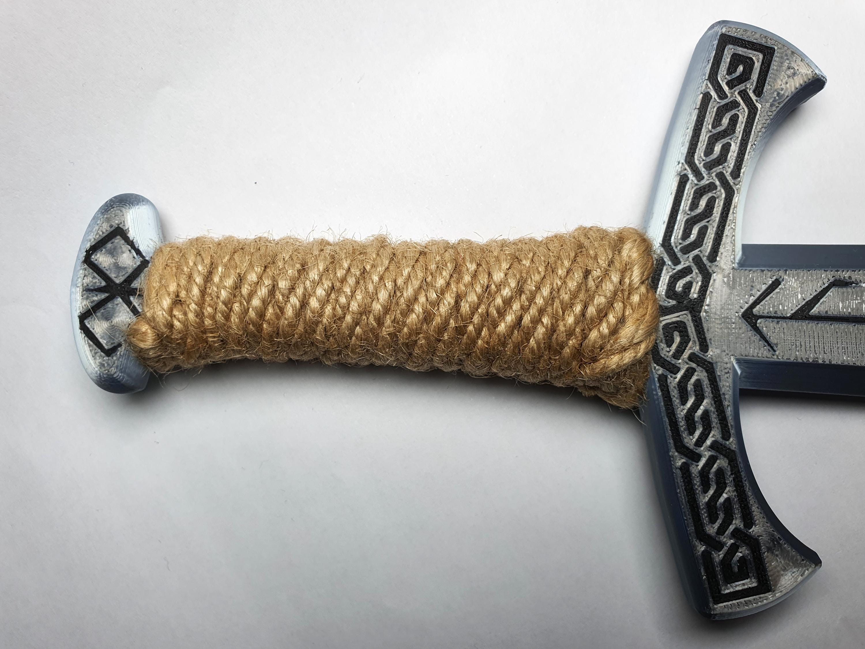 Viking Dagger With Runes & Jute Binding Costume Accessory - Etsy
