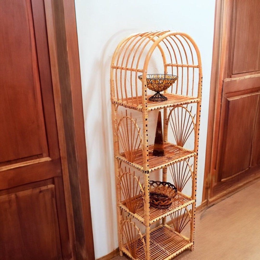 Planter Arched Bookcase Wicker Furniture 56/69 Inch Tall - Etsy