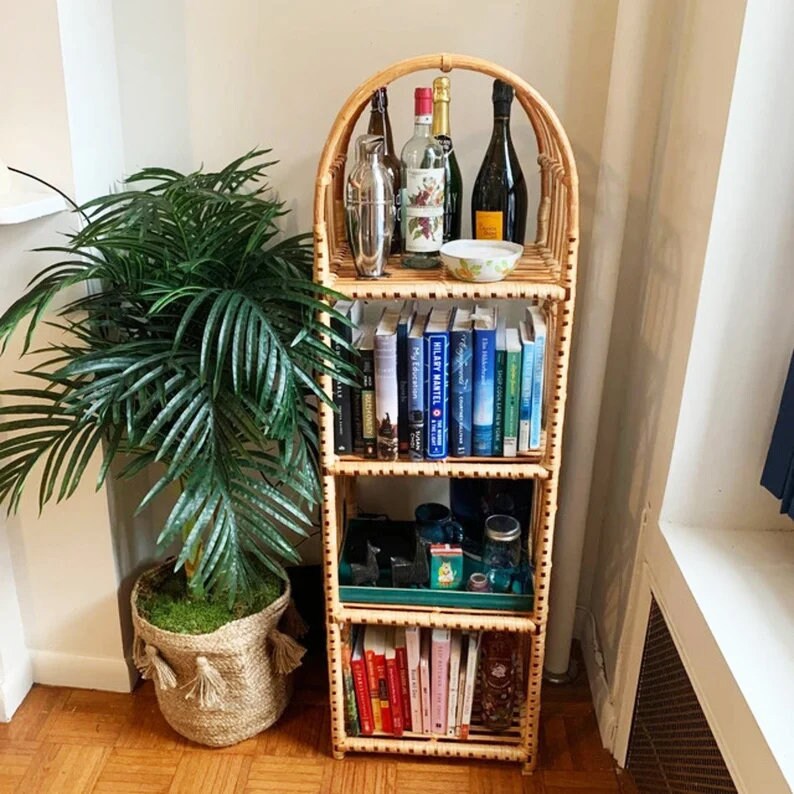 Planter Arched Bookcase Wicker Furniture 56/69 Inch Tall - Etsy