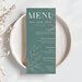 Sage Green Wedding Menu Template Simple Wedding Menu Modern Wedding ...