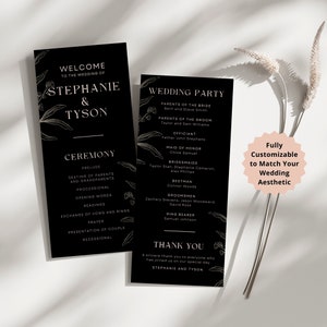 Sage Green Wedding Program Template | Green Wedding Timeline | Wedding ...