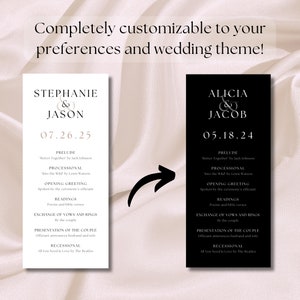 Wedding Ceremony Program Template | Wedding Ceremony Template Card ...