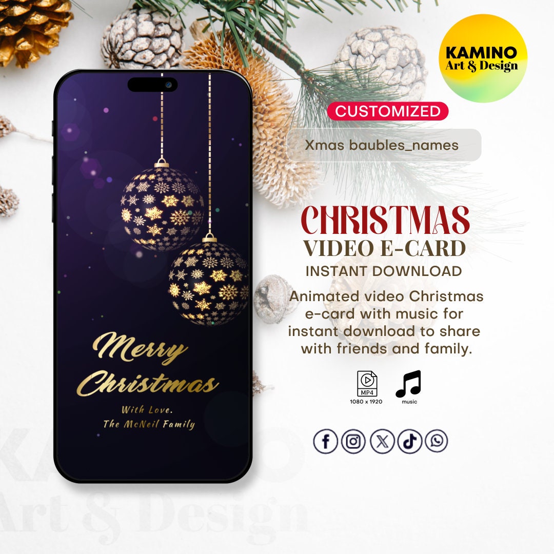 Customized Animated Christmas E-card to Be Shared With Friends - Etsy