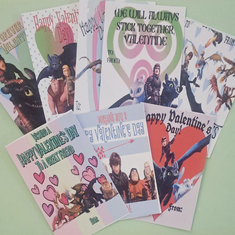 How to Train Your Dragon Valentine Cards - Etsy