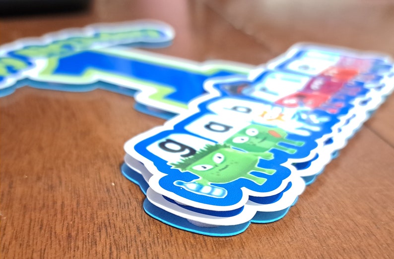 Numberblocks Smash Cake, Numberblocks Cake Toppers, Alphablocks Cake ...