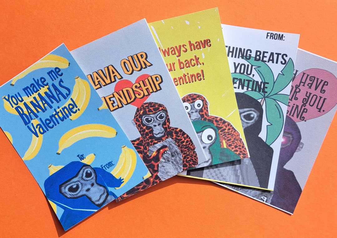 Gorilla Tag Valentines, Gorilla Tag Cards, Gorilla Tag Vday Cards ...