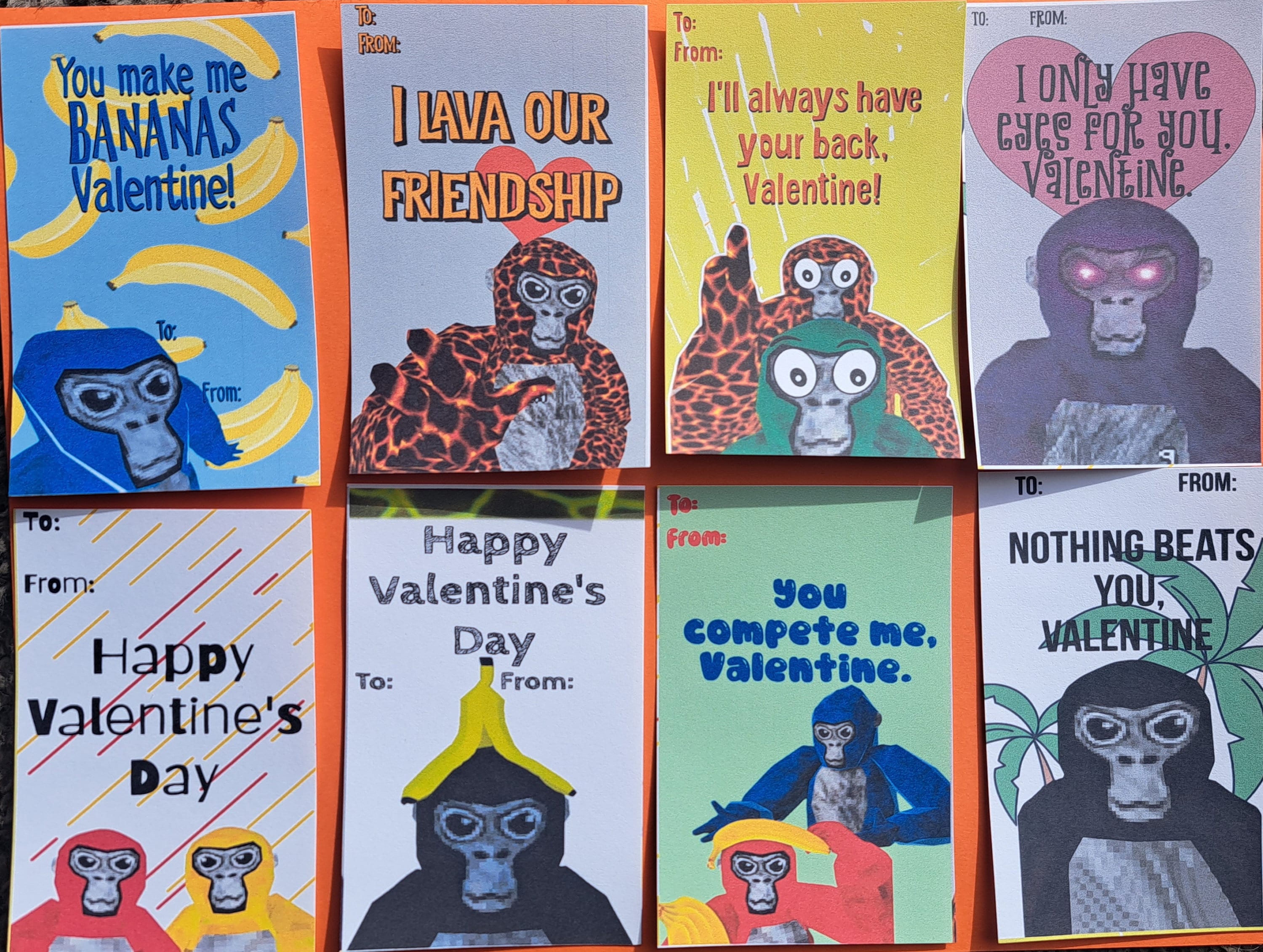 Gorilla Tag Valentines, Gorilla Tag Cards, Gorilla Tag Vday Cards ...