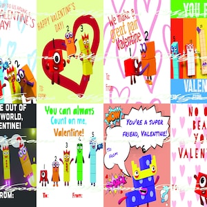 Numberblocks Valentine Card - Etsy