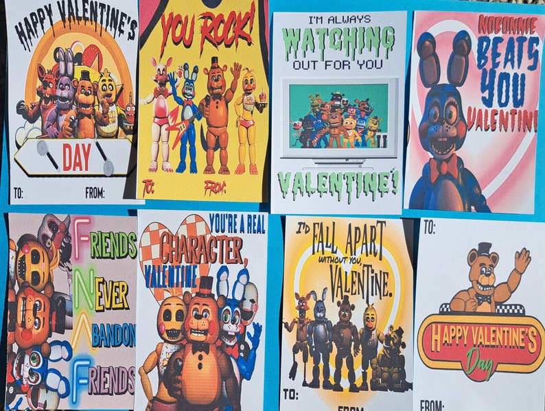 FNAF Valentines, Fnaf Vday Cards, Five Nights at Freddys Valentines ...