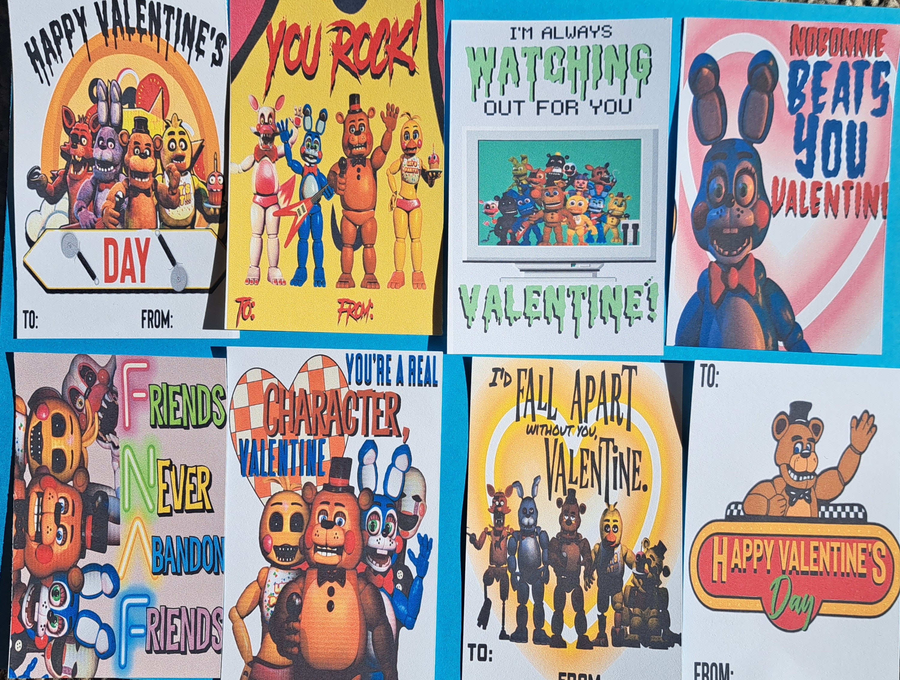 FNAF Valentines, Fnaf Vday Cards, Five Nights at Freddys Valentines ...