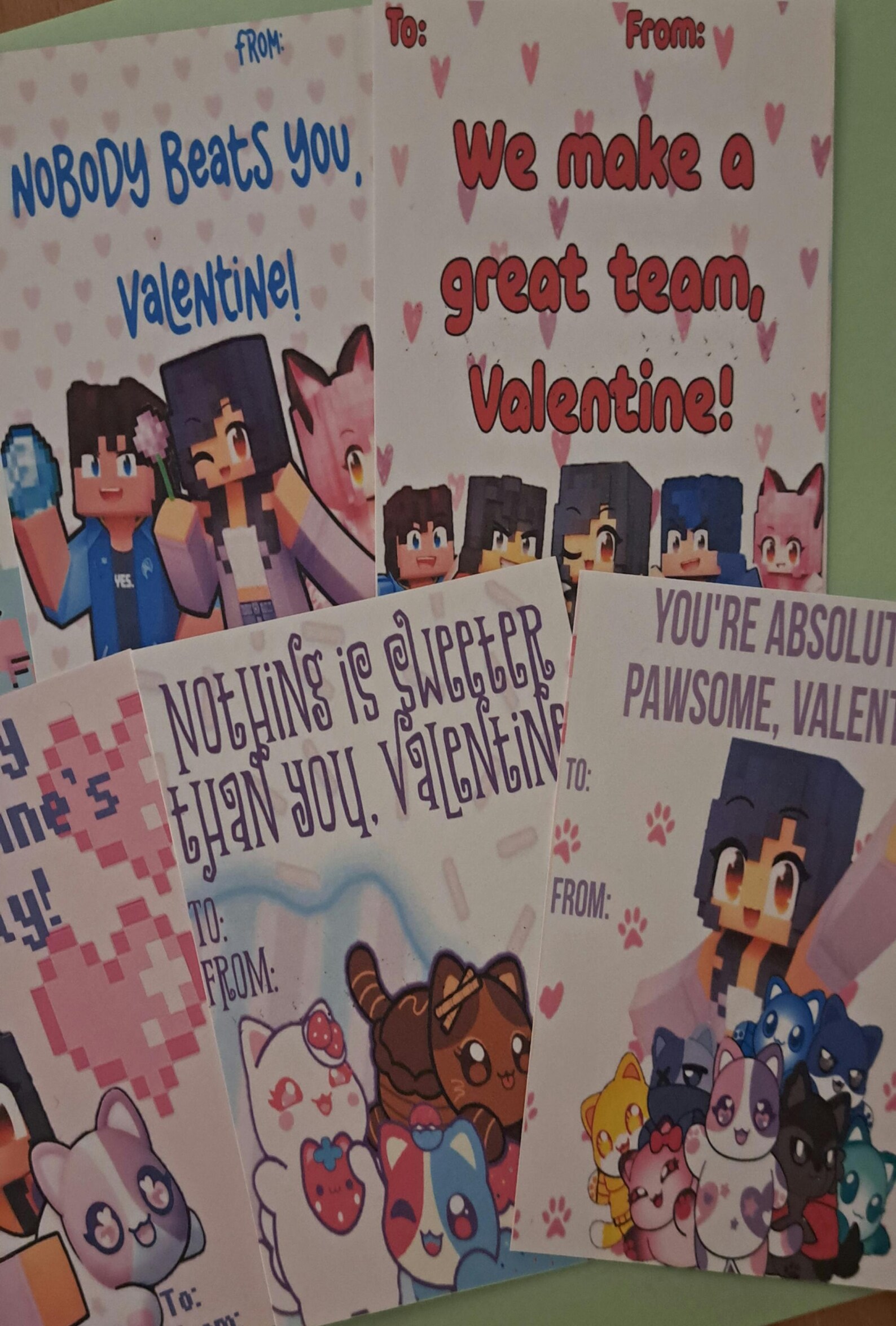 Aphmau Valentines, Aphmau Cards, Aphmau Invites, Meemeow Valentines ...