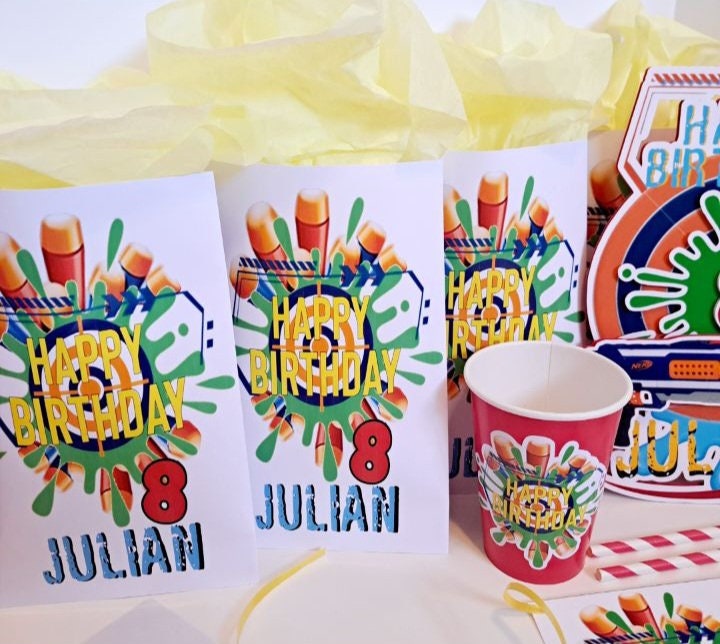 Nerf Party, Nerf Birthday, Nerfzone Party, Boys Slime Party Supplies ...