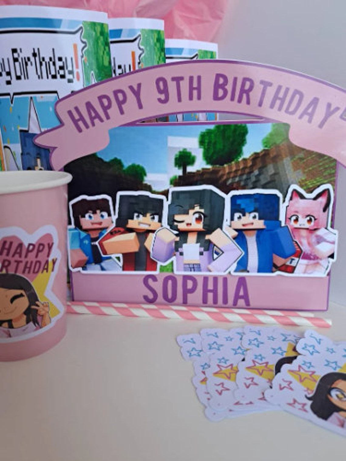 Aphmau Party Supplies, Aphmau Birthday, Aphmau Cake Toppers, Aphmau ...